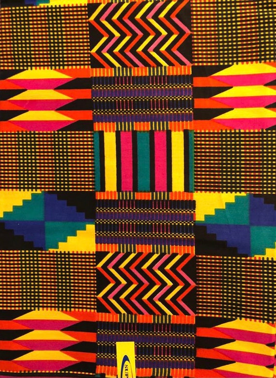 Kente Print Fabric African Kente Fabric Kente African Print Fabric Kente Kente Material Kente Print Fabric Kente Fabric by the Yard. Etsy
