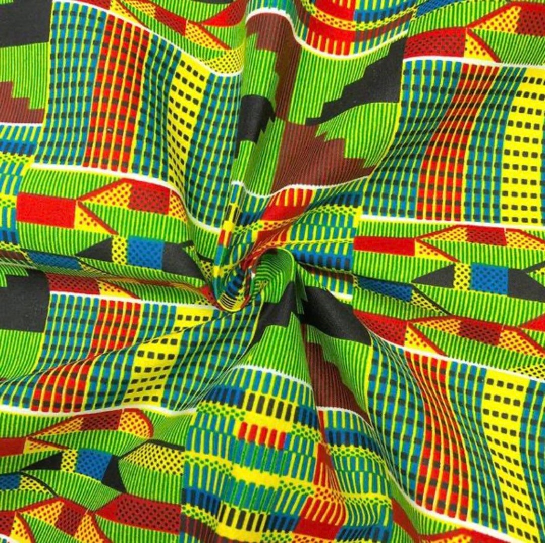 Kente Print Fabric, Kente Ankara Fabric, African Kente Wax Print, Kente ...
