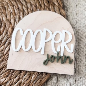Name Announcement Sign | Birth Announcement Sign | New Mom Gift | Baby ...