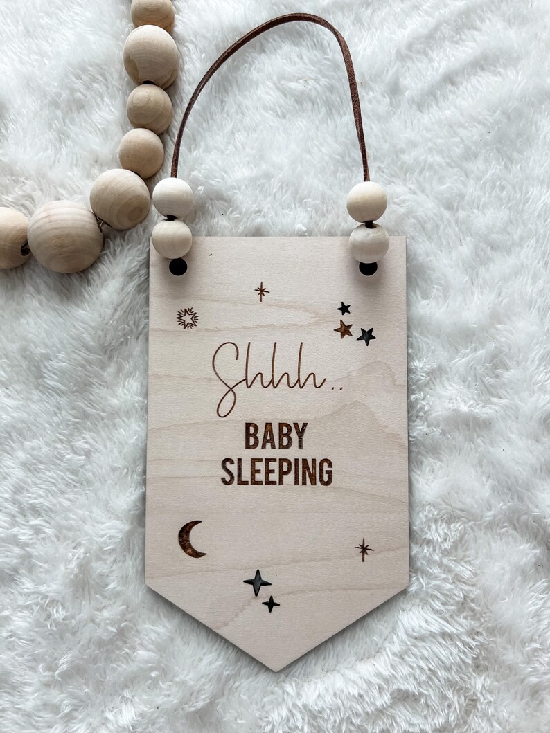 Shhh Baby Sleeping Door Sign Baby Sign Privacy Sign Baby - Etsy