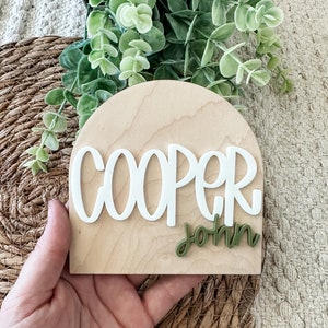 Name Announcement Sign | Birth Announcement Sign | New Mom Gift | Baby ...