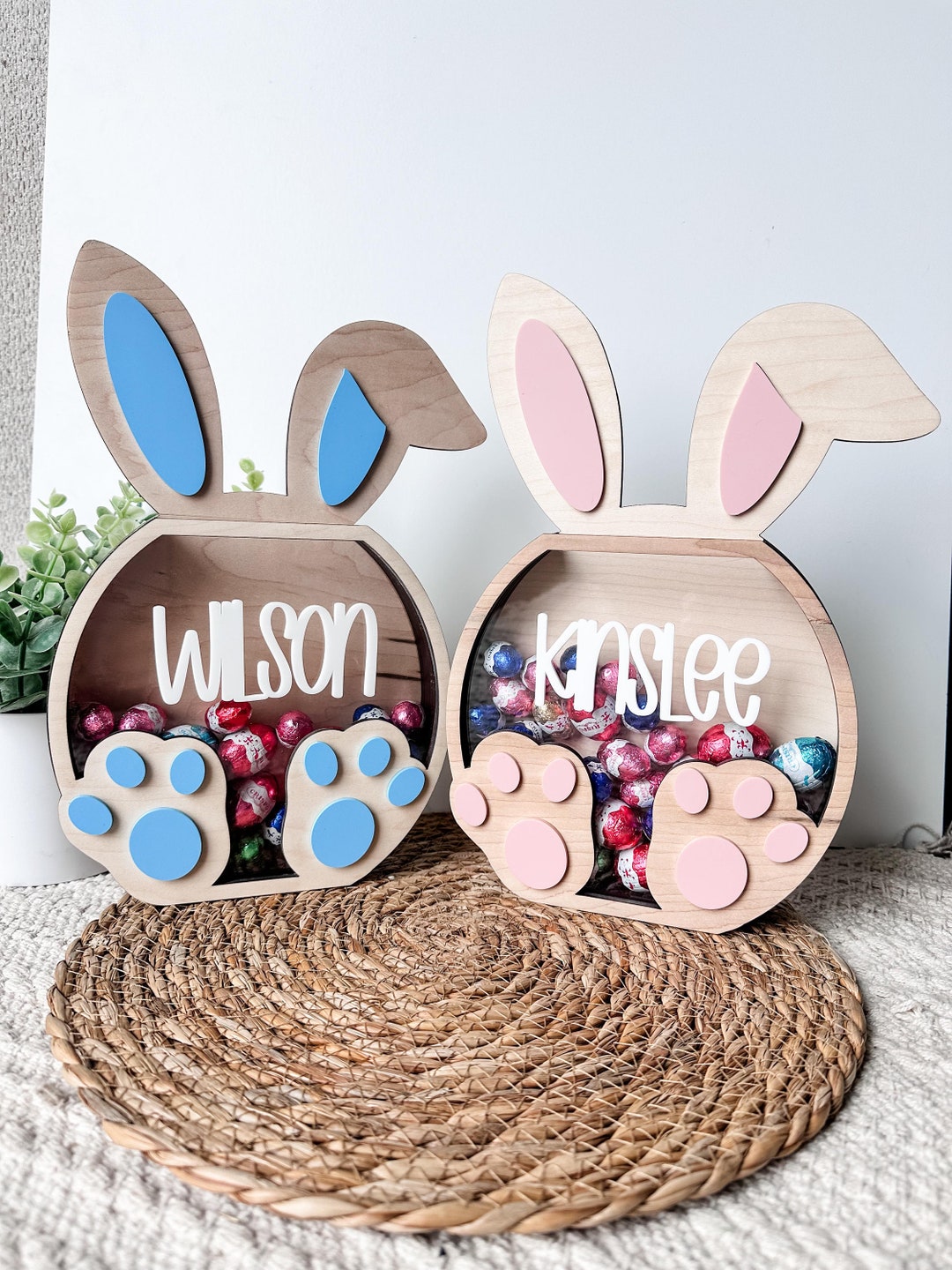 Easter Candy Bank | Fillable Wooden Candy Box | Easter Gift for ...