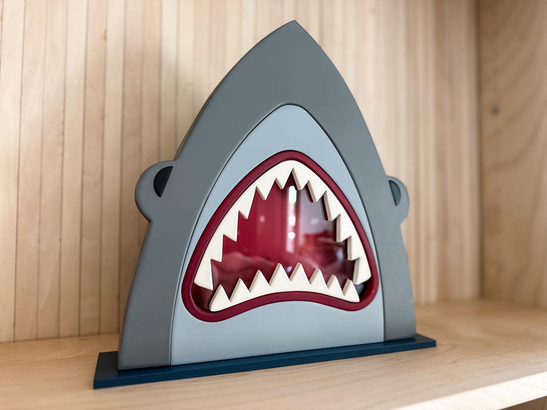 Personalized Name Shark Piggy Bank | Ocean Nursery Decor | Baby Shower ...