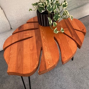 Monstera Leaf Table Plant Table Side Table Coffee Table - Etsy