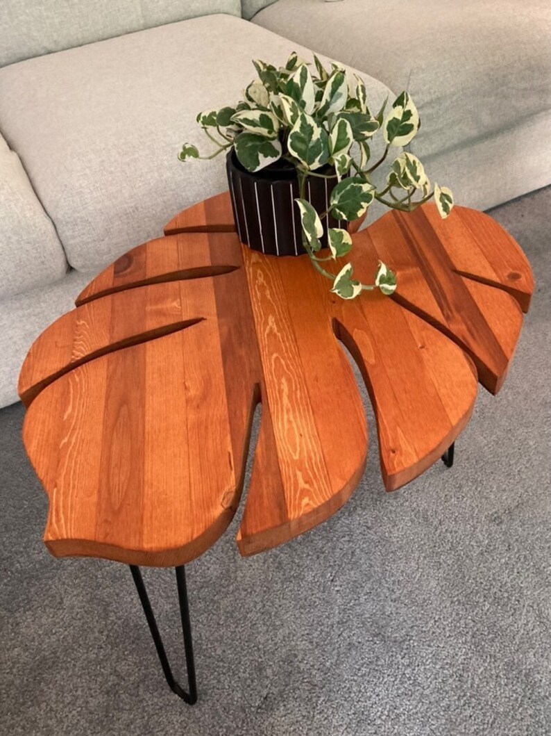 Monstera Leaf Table Plant Table Side Table Coffee Table - Etsy