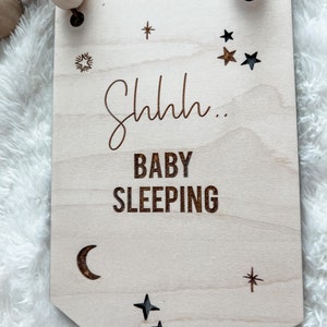 Shhh Baby Sleeping Door Sign | Baby Sign | Privacy Sign | Baby Shower ...
