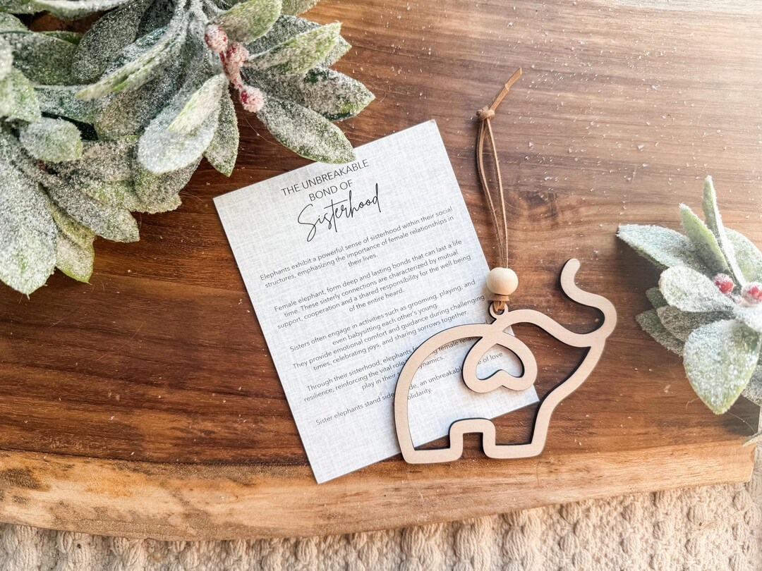 Elephant Friendship Ornament | Best Friends Gift | Sisterhood Ornament ...