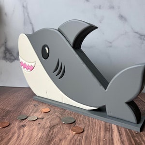 Shark Piggy Bank Personalized Name Coin Bank Boys Ocean - Etsy