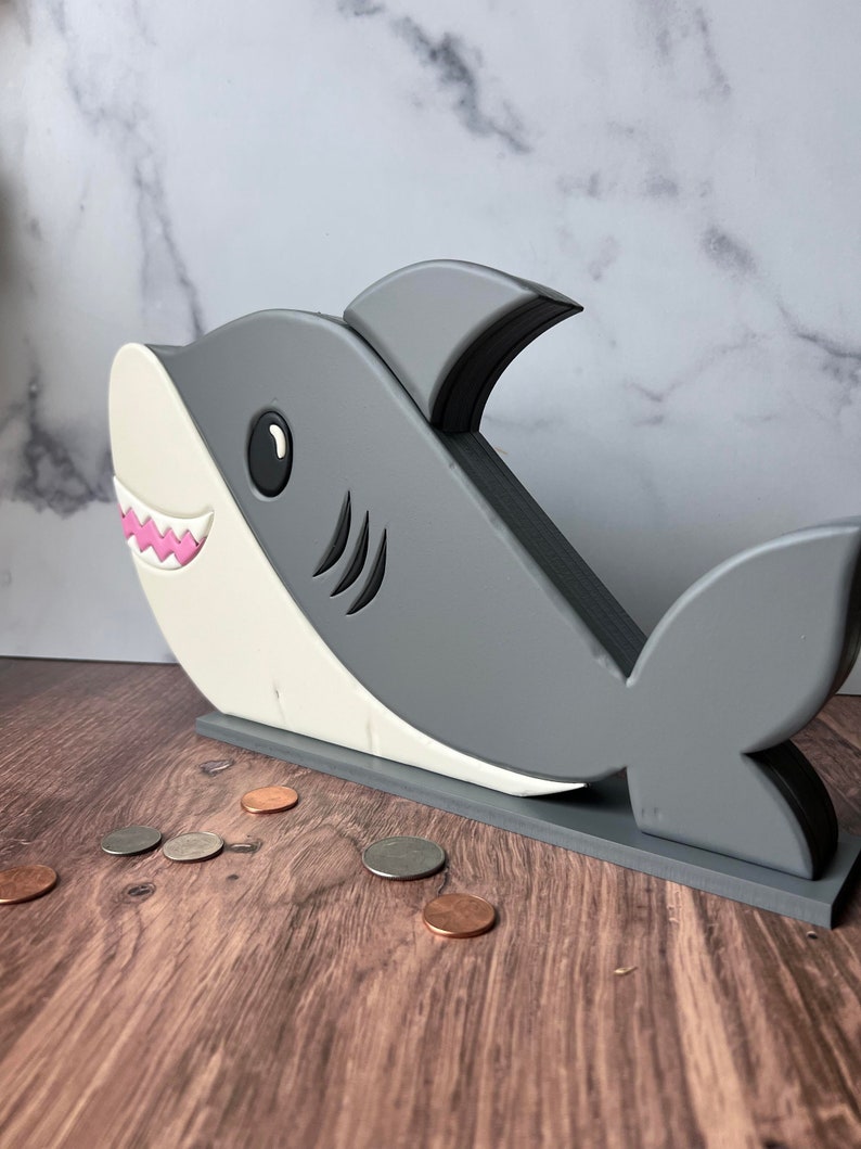 Shark Piggy Bank Personalized Name Coin Bank Boys Ocean - Etsy