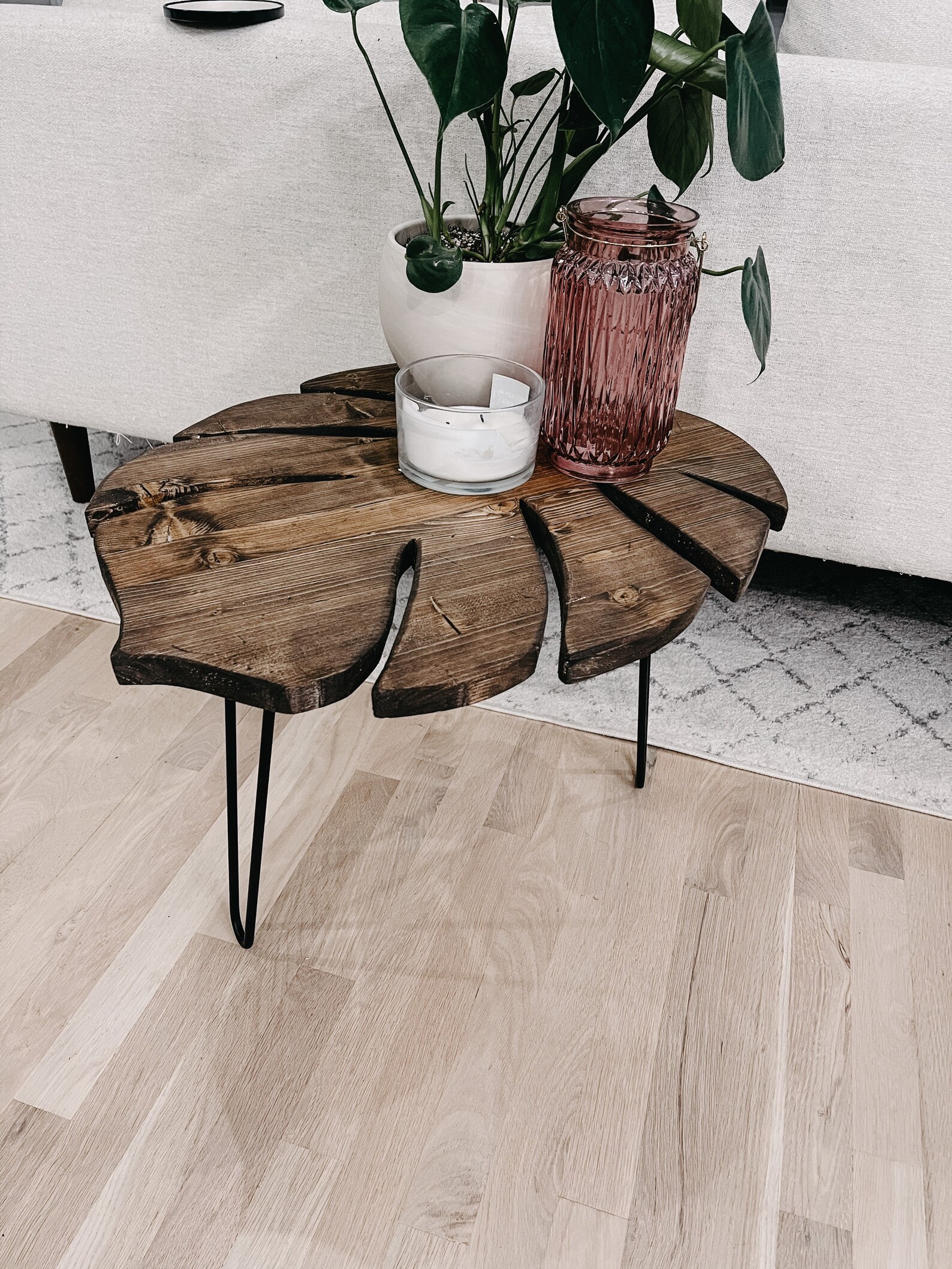 Monstera Leaf Table Plant Table Side Table Coffee Table - Etsy