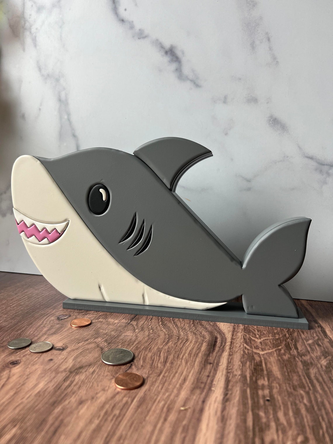 Shark Piggy Bank Personalized Name Coin Bank Boys Ocean - Etsy