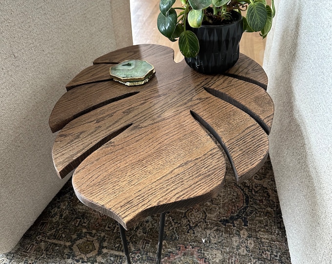 Monstera Leaf Table, Plant Table, Side Table , Coffee Table , Plant ...