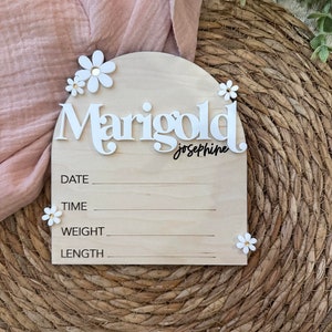 Baby Birth Stats Board Baby Name Announcement Birth Announcement Name ...
