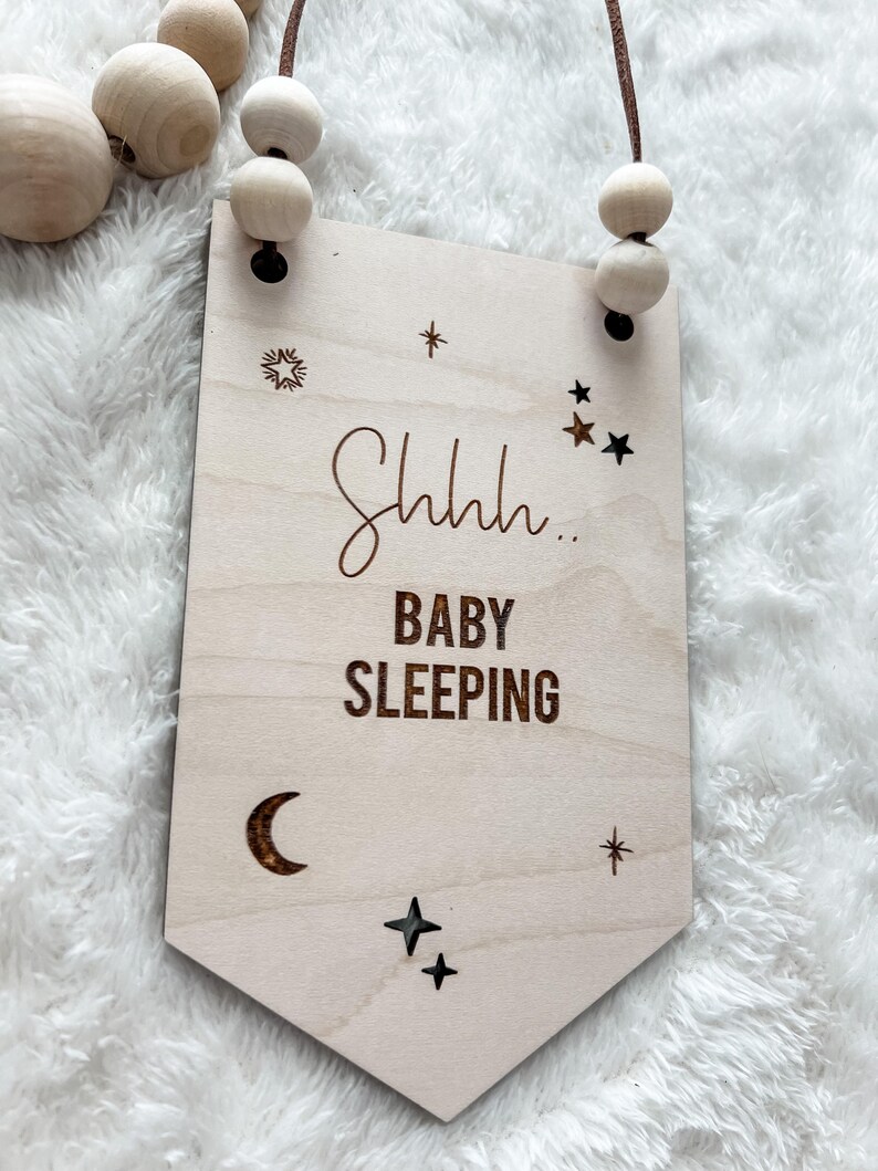 Shhh Baby Sleeping Door Sign Baby Sign Privacy Sign Baby - Etsy