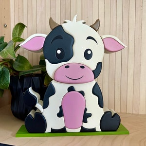 Cow Piggy Bank | Farm Nursery Decor | Baby Shower Gift | Money Box Bank ...