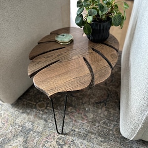 Monstera Leaf Table, Plant Table, Side Table , Coffee Table , Plant ...
