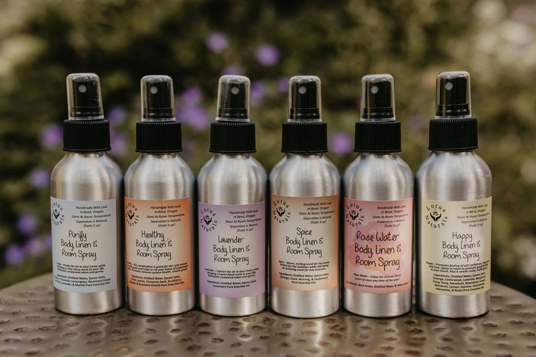 Essential Oil Blend Room Spray, All Natural Aromatherapy Scents ...