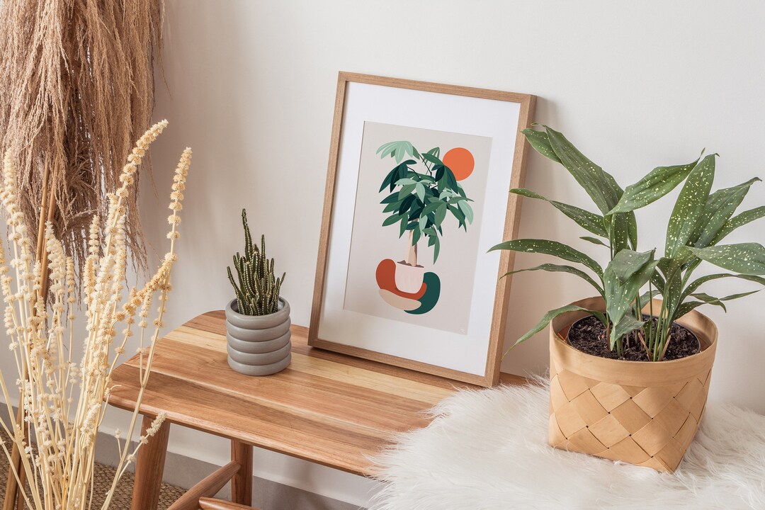 Money Tree Print, Money Tree Poster, Plant Boho, Plant Downloadable Art ...