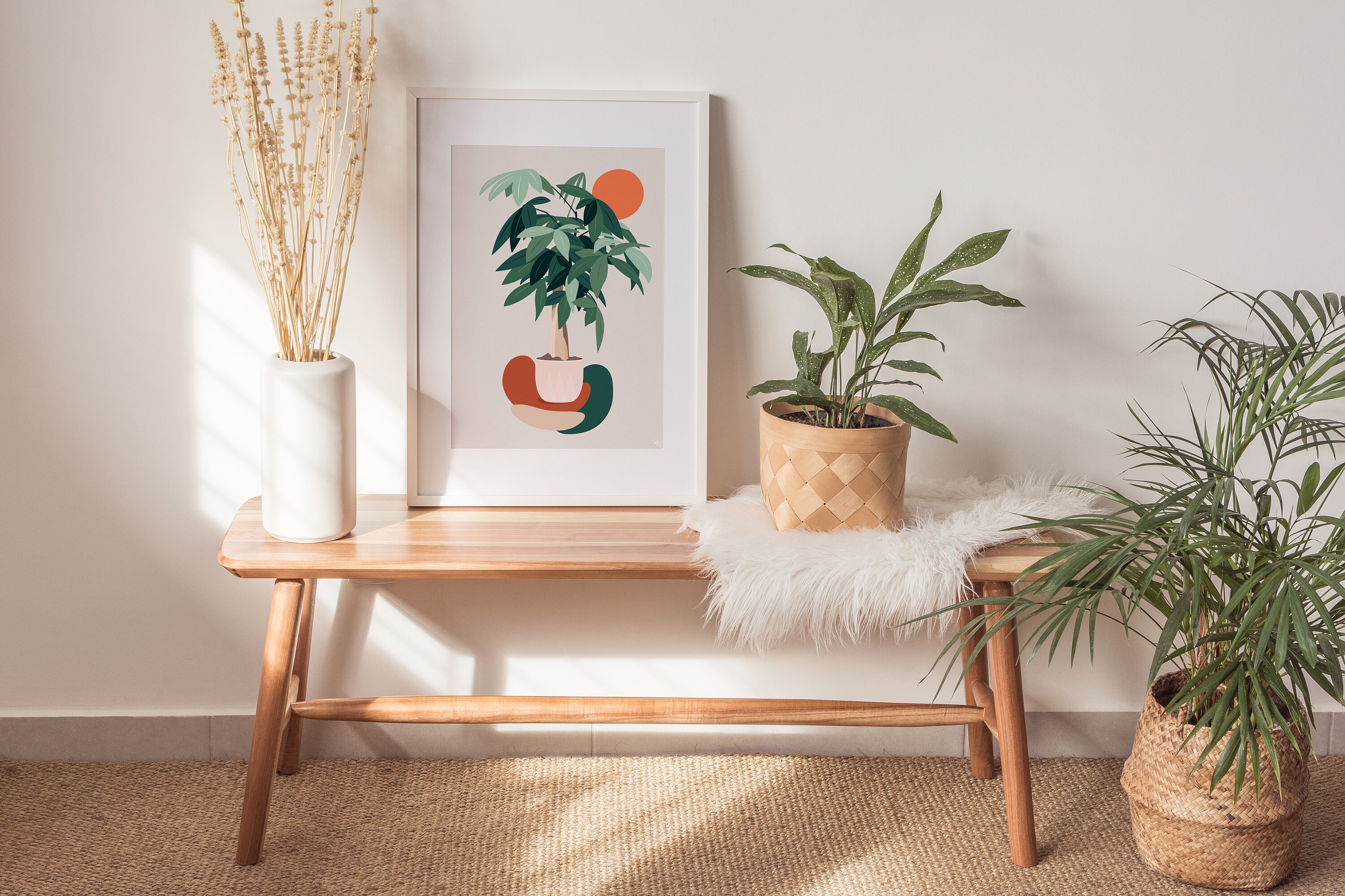 Money Tree Print, Money Tree Poster, Plant Boho, Plant Downloadable Art ...
