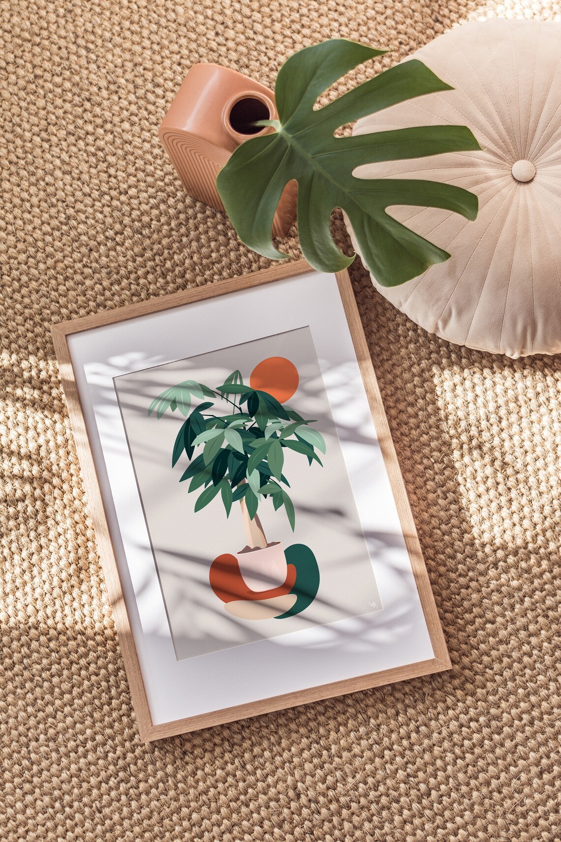 Money Tree Print, Money Tree Poster, Plant Boho, Plant Downloadable Art ...