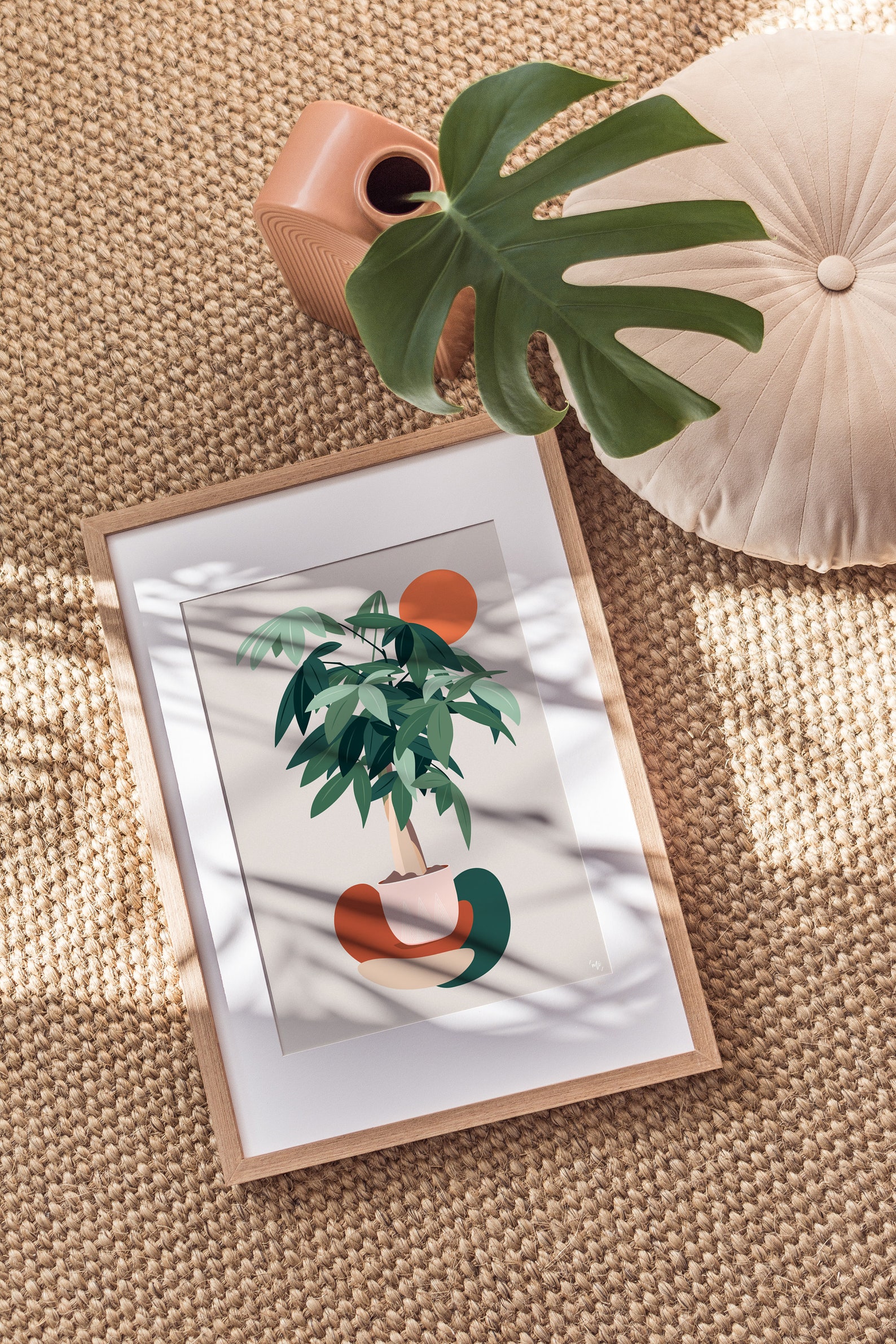 Money Tree Print, Money Tree Poster, Plant Boho, Plant Downloadable Art ...