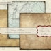 VINTAGE WORLD MAPS Digital Paper, Scrapbook Grunge Maps - Etsy
