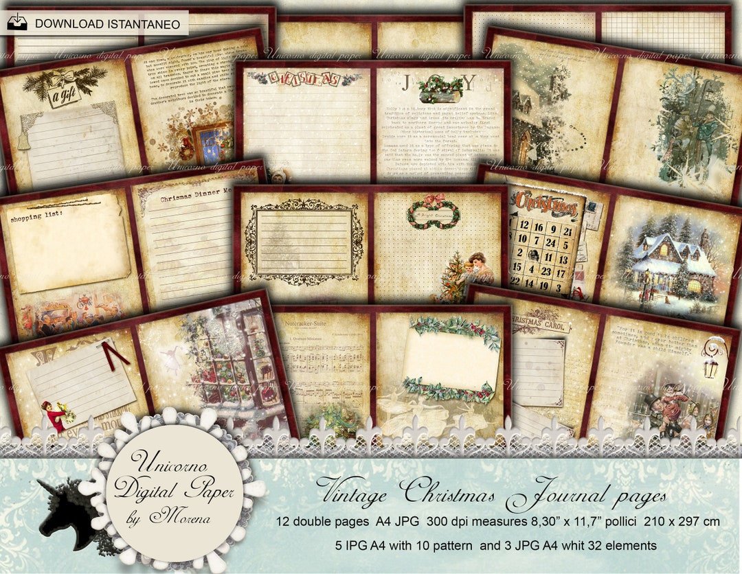 Christmas Journal Kit, CHRISTMAS IN JULY, Scrapbook, Tag, Gift Tag ...