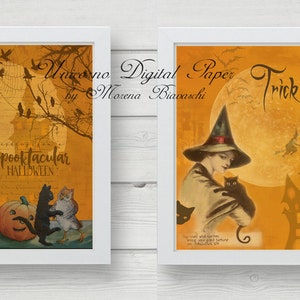 Halloween Paper Pack Stripes, Scrapbooking, Paper Crafting, Printable ...