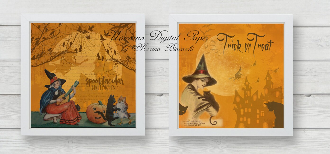 Halloween Paper Pack Stripes, Scrapbooking, Paper Crafting, Printable ...