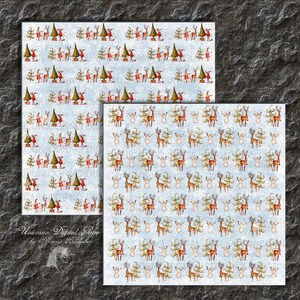 Christmas Digital Paper Pack, ELF, Santa, Reindeer, Snowman Printable ...