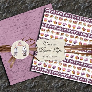 Cook Printable Scrapbook, Cooking Scrapbook Paper, Cook Digital Paper ...