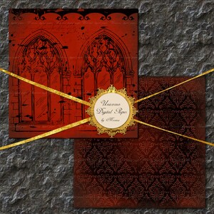 RED GRUNGE GOTHIC Digital Paper, Scrapbook Paper, Gothic Printables - Etsy