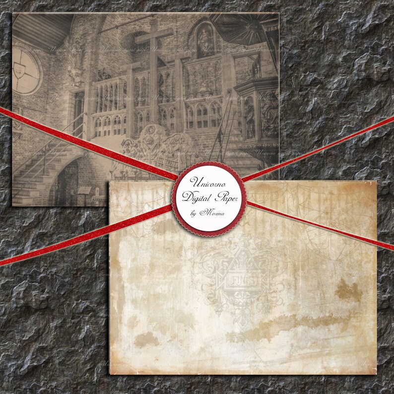 GOTHIC CASTLE Digital Paper Scrapbook Paper Gothic - Etsy