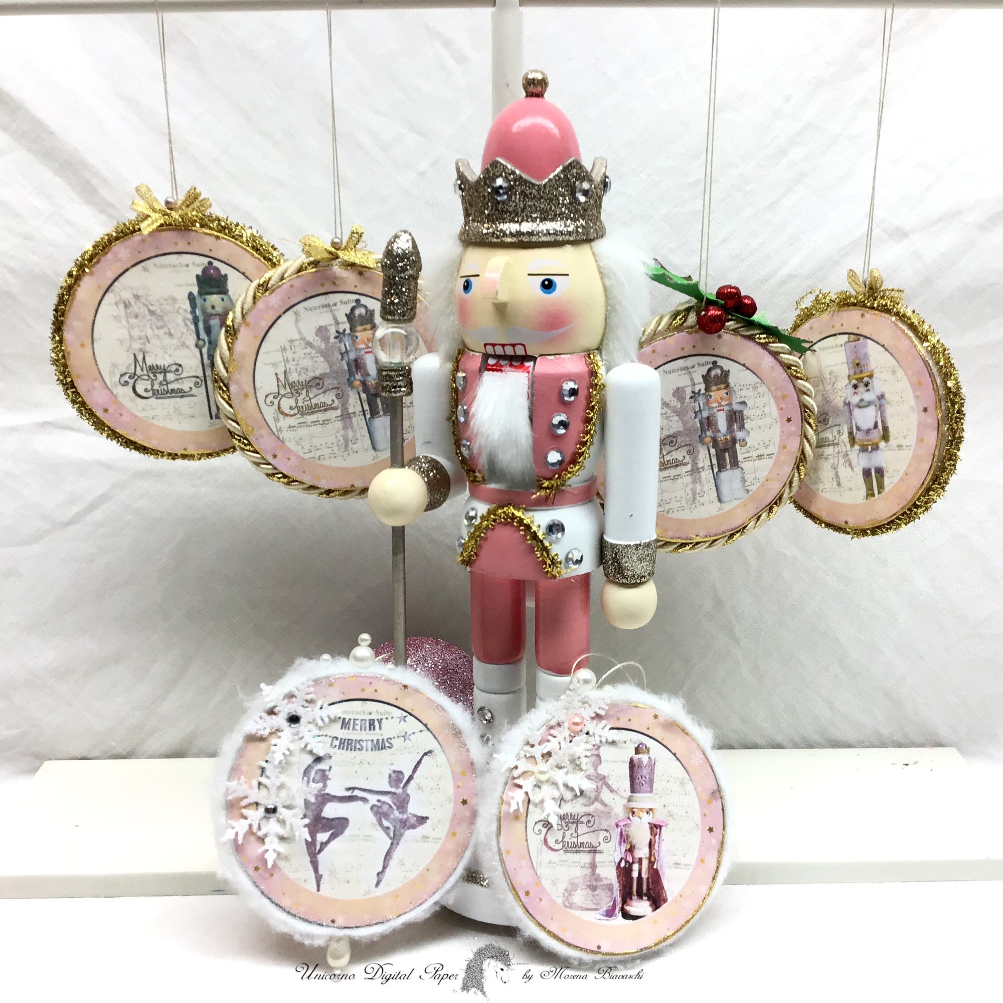 Nutcracker Rounds 3 Inch. Image for Christmas Vintage Card on - Etsy