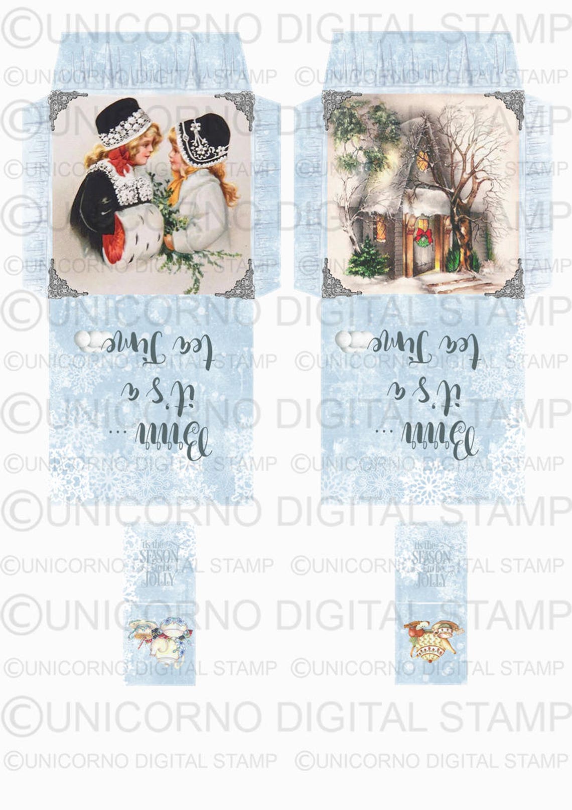 CHRISTMAS TEA BAGS Digital Tea Envelope Printable - Etsy