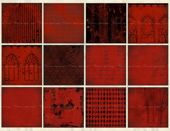 Kids' Crafts Craft Supplies & Tools Red and Black Gothic Scrapbook ...