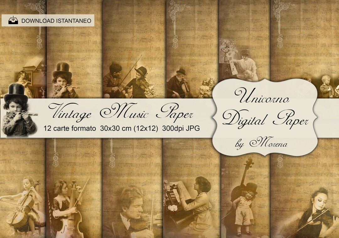 MUSIC DIGITAL PAPER, Scrapbook, Music Score Paper, Music Digital ...