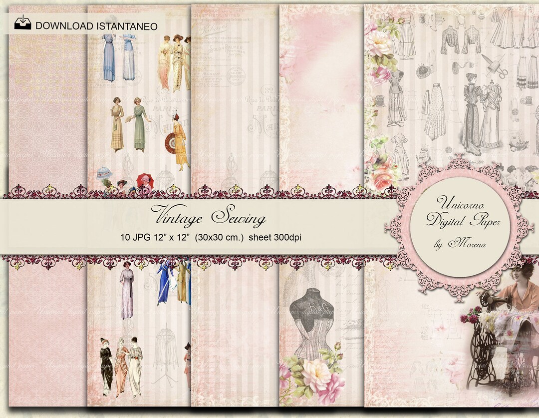 VINTAGE SEWING, Paper Dress Patterns, Fashion Illustration, 1910s ...