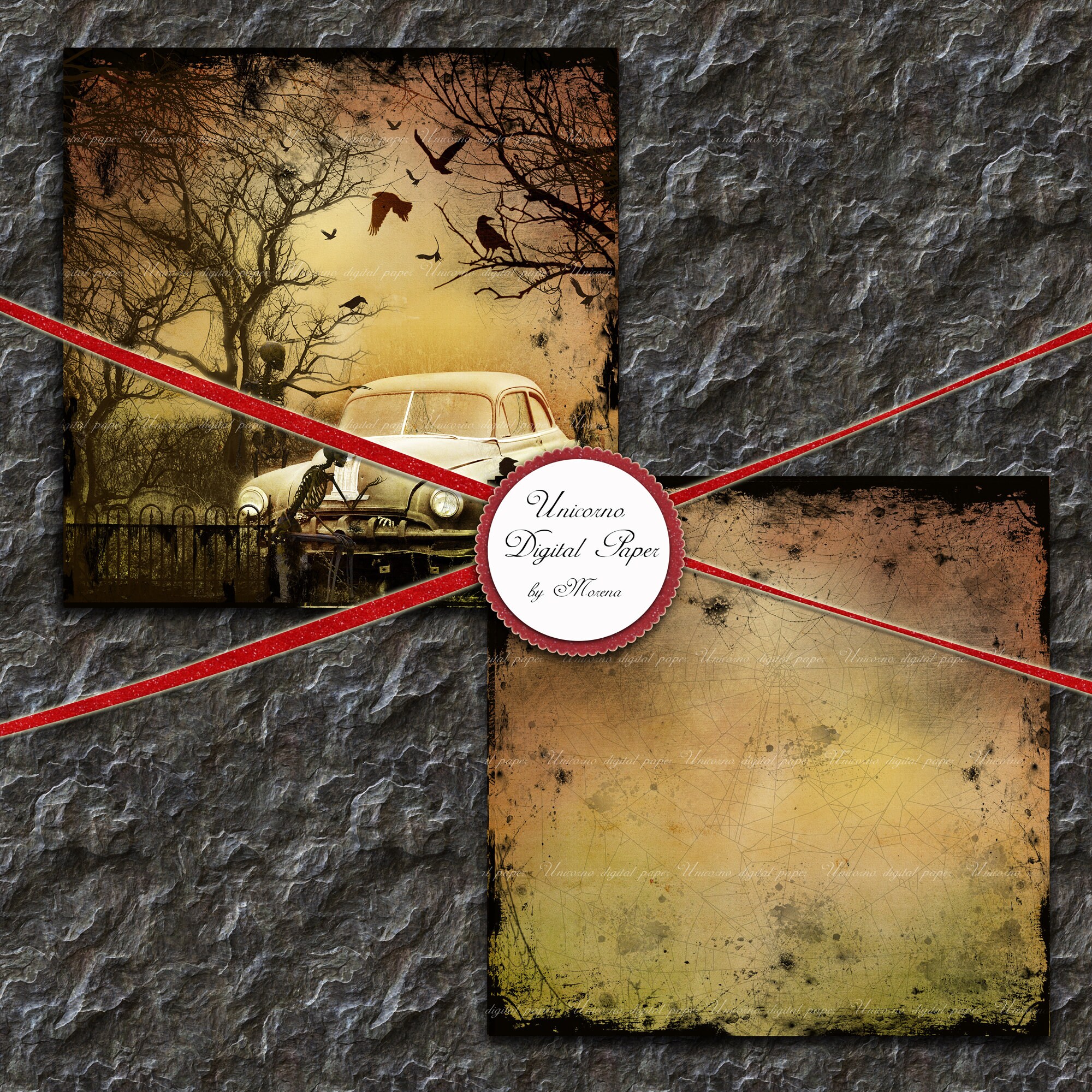 SKELETON Grunge Paper Digital Paper Scrapbook Paper Gothic | Etsy