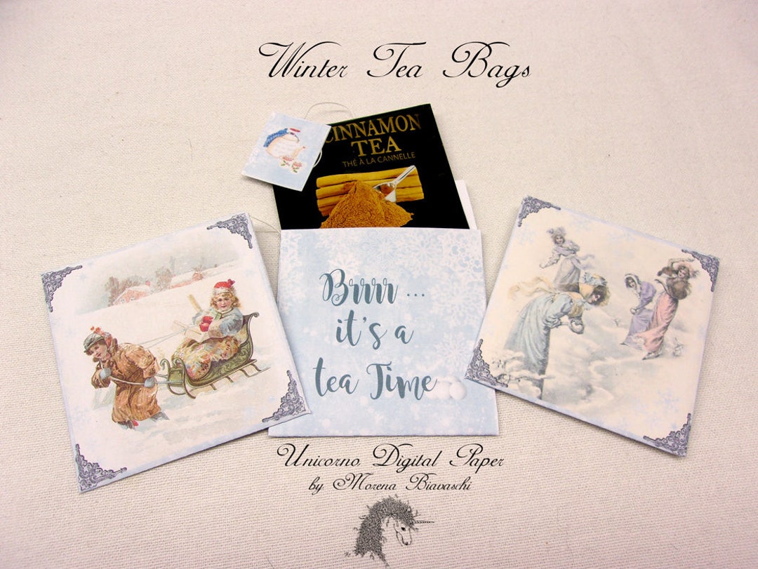 CHRISTMAS TEA BAGS, Digital Tea Envelope Printable - Etsy