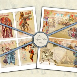 Vintage Circus Paper Pack Digital Paper Printable Pattern - Etsy
