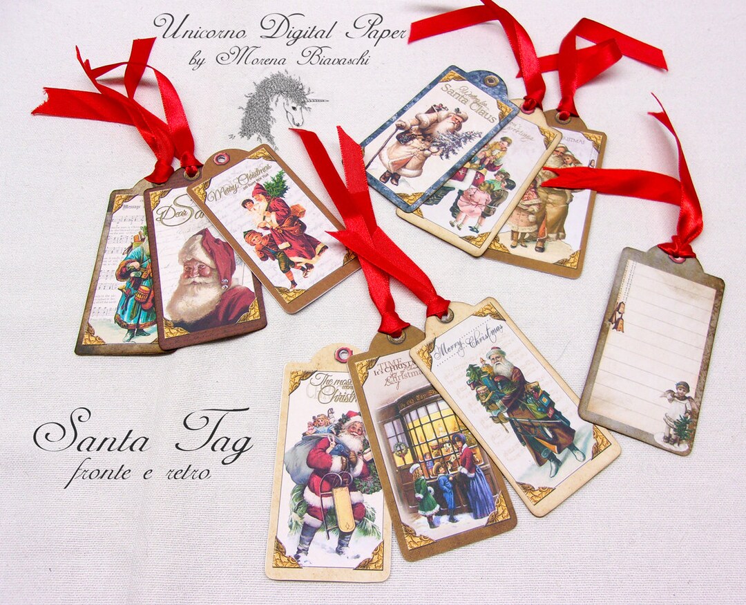 Christmas Card, TAG for Christmas, Gift Card, Digital Paper, Christmas ...