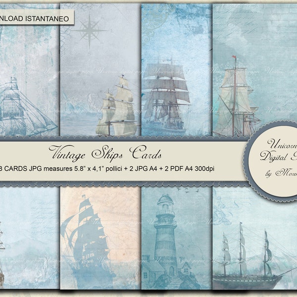 Digital Vintage Nautical Craft Paper - Etsy