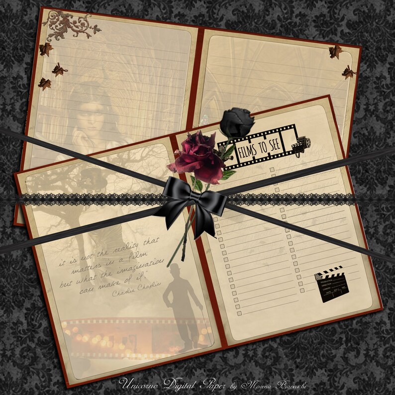 GOTHIC JOURNAL Art Journal Kit Romantic Diary for Gothic | Etsy