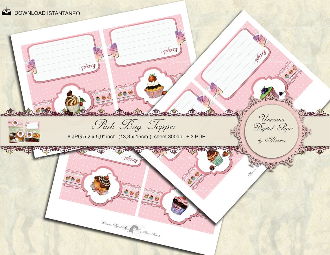 PRINTABLE BAG TOPPER Cookie Bag Toppers Candy Bag Toppers | Etsy