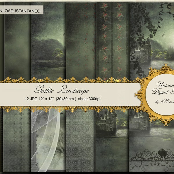 Gothic Digital Paper - Etsy
