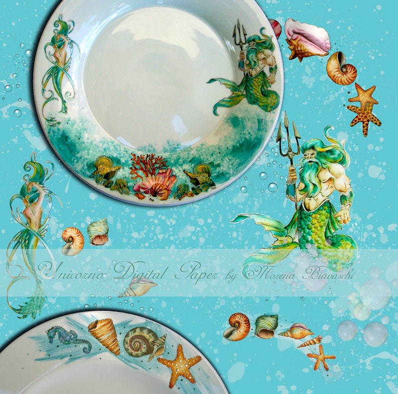 SEASHELL PATTERN, Digital Paper, Ocean Scrapbook, Seashell Paper ...