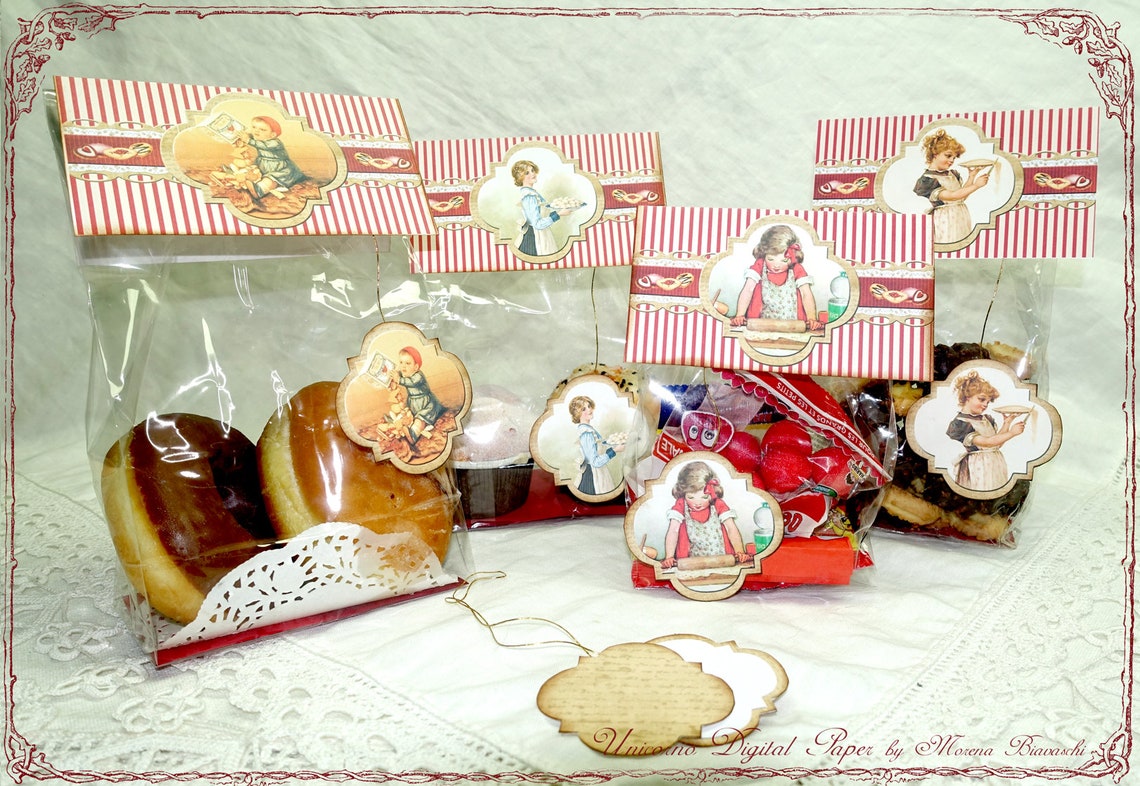 Etichette chiudipacco personalizzate buste per biscotti - Etsy Italia