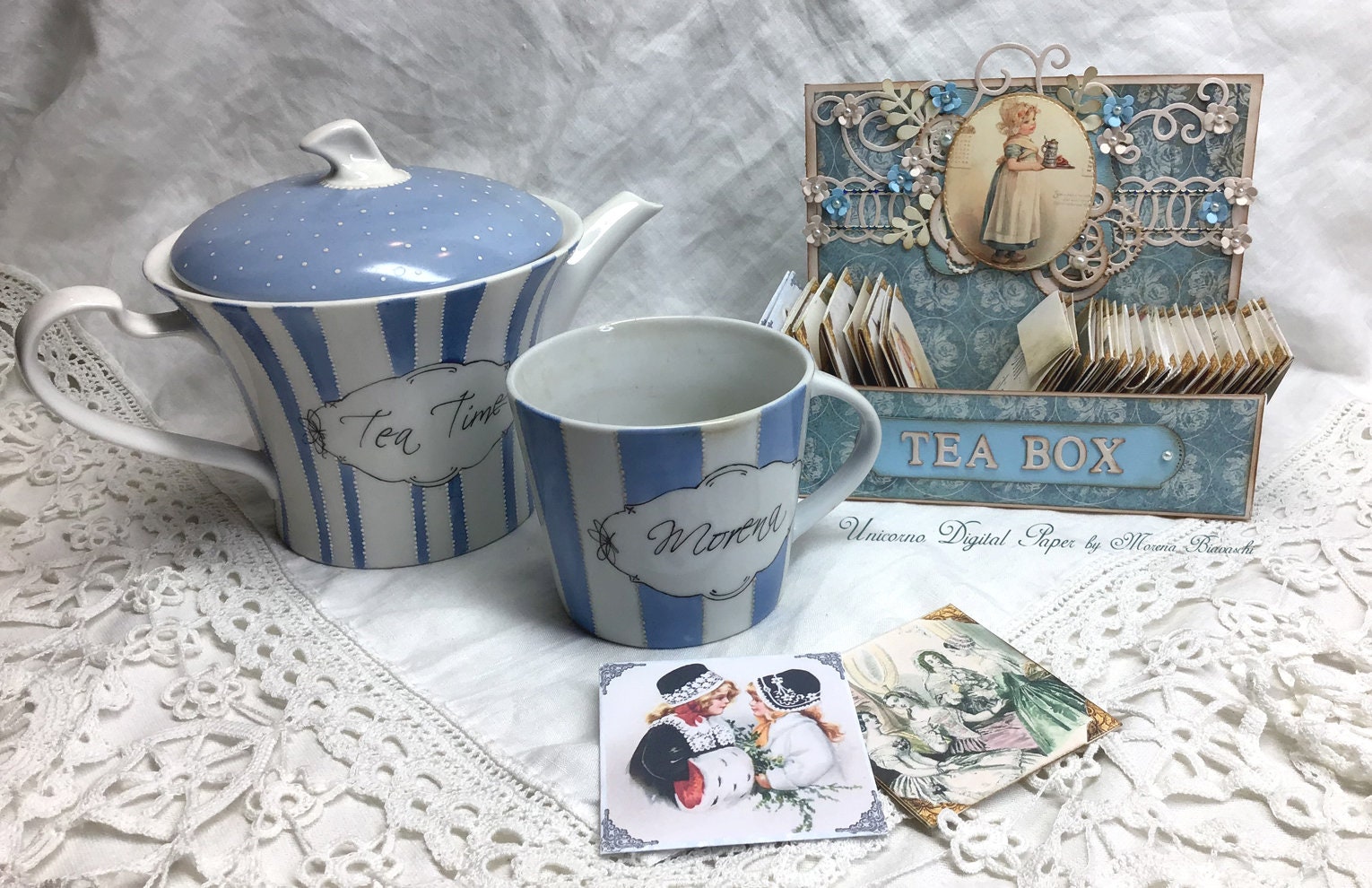 Vintage Tea Party TEA BAG ENVELOPES Printable Tea Bag Holder - Etsy