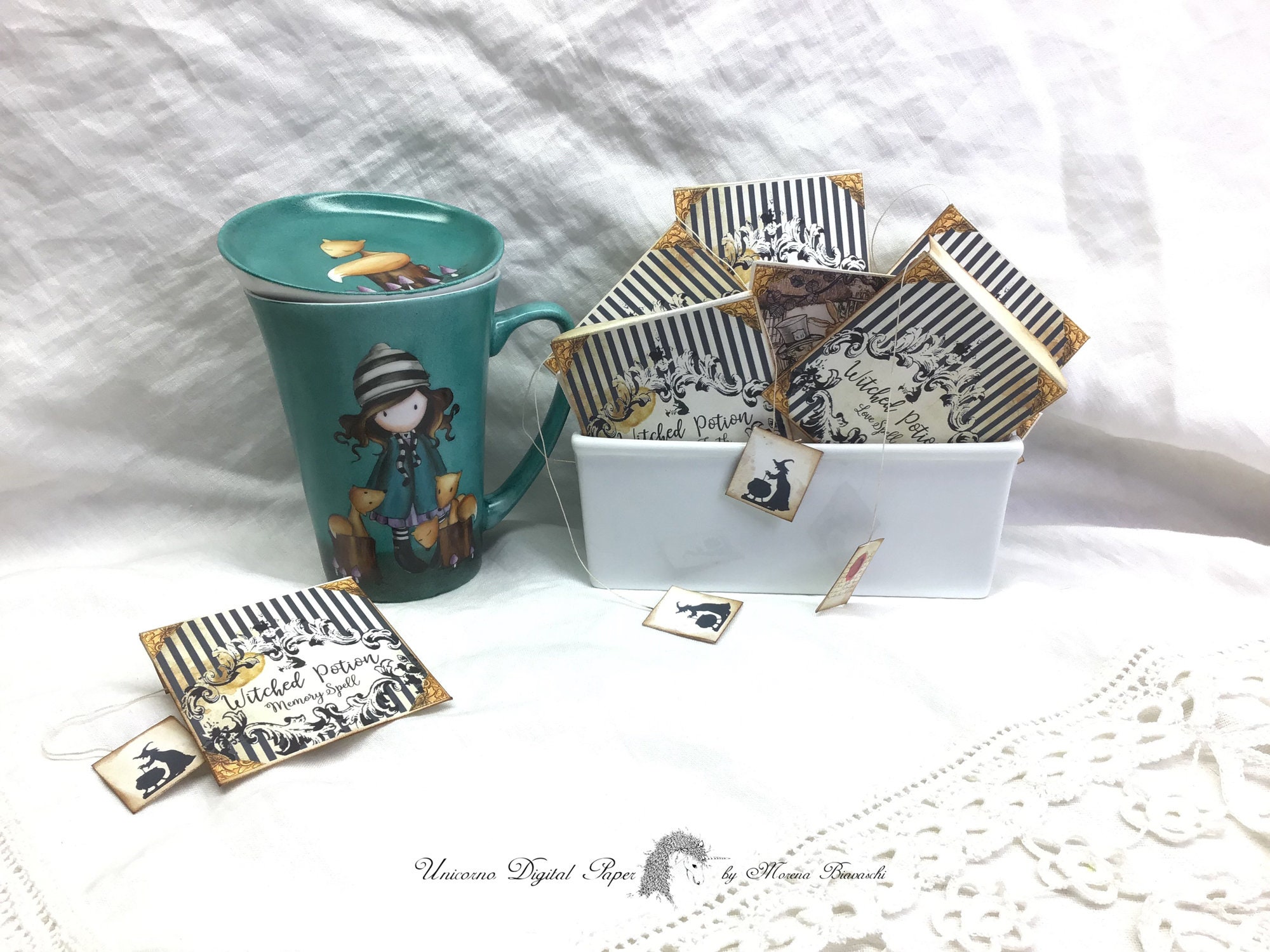 HALLOWEEN Potions Tea Bags Tea Bag Holder Tea Envelope | Etsy